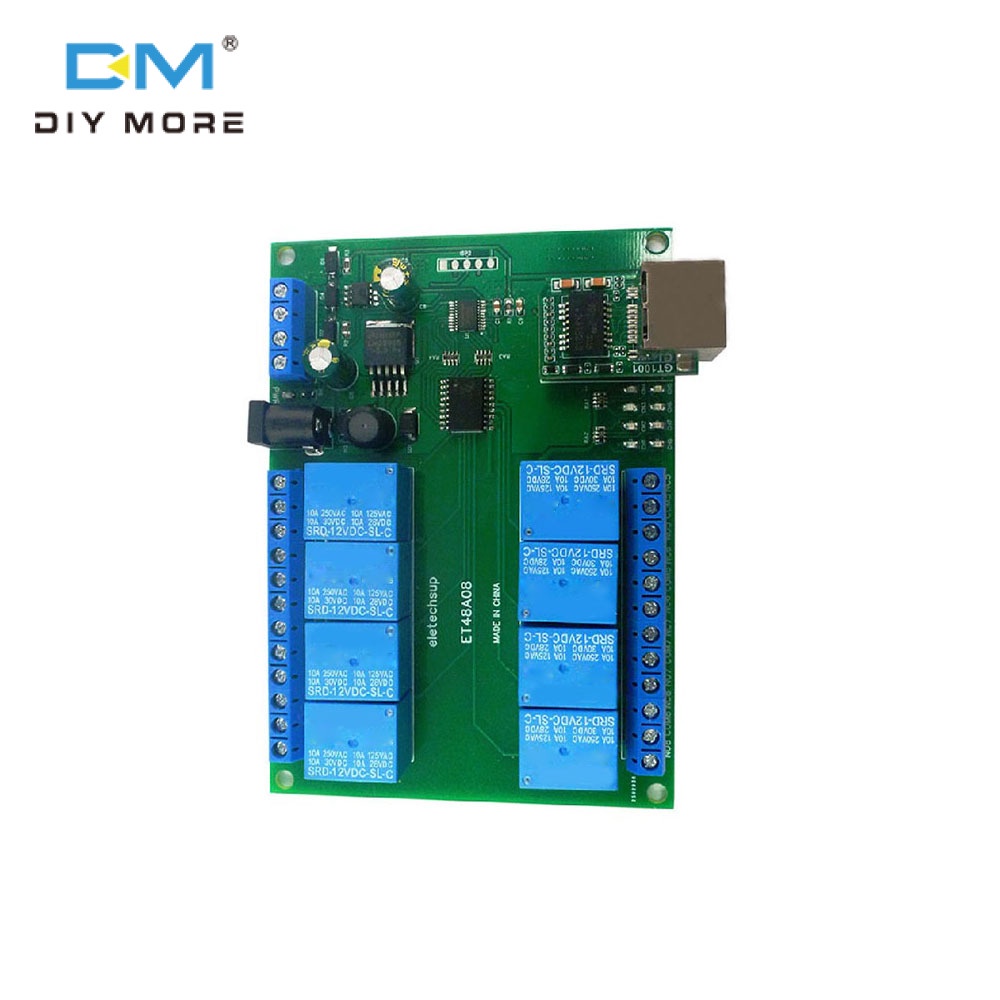 DC12V 8 Channel RS485/TCP Modbus Slave Relay Module Suitable for ...