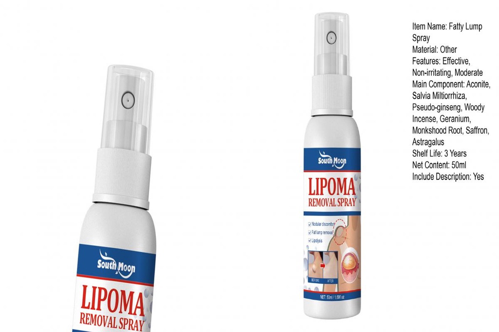 BRO_ 50ml Fatty Lump Spray Skin Care Safe Body Lipoma Removal Liquid ...