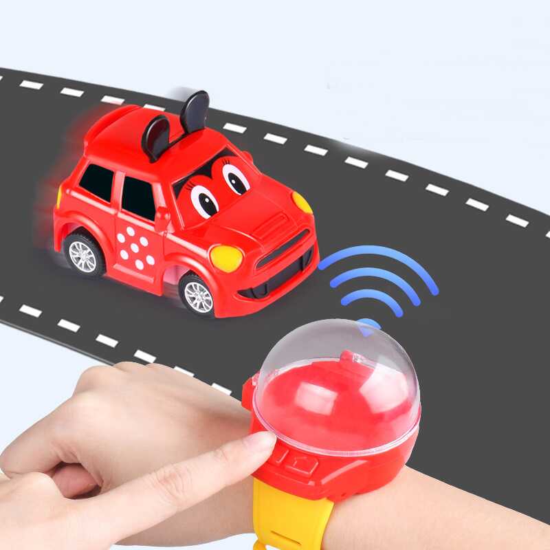 WD 2.4G Mini Cartoon RC Small Car Analog Watch Remote Control Cute ...