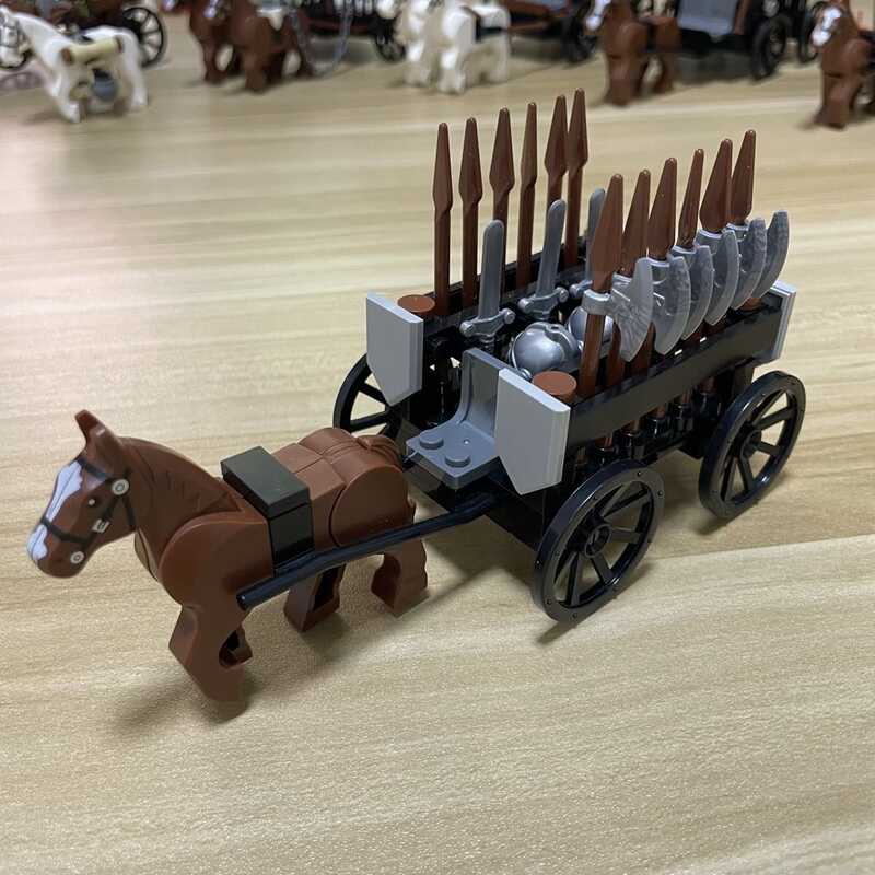 MOC Medieval Chariot Model Western Carriage Ancient Chariots Building ...