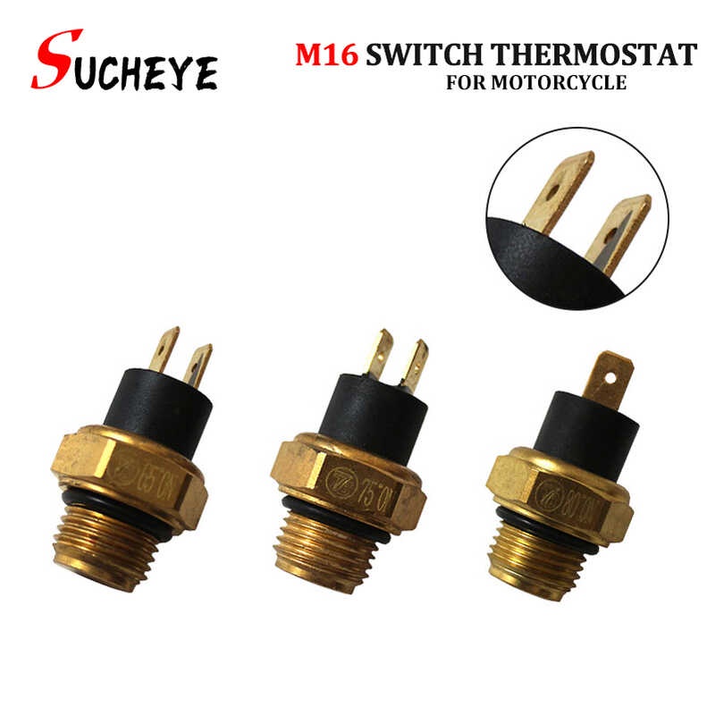 M16 Radiator Thermal Fan Switch Thermostat Para sa 250cc Water Cooled ...