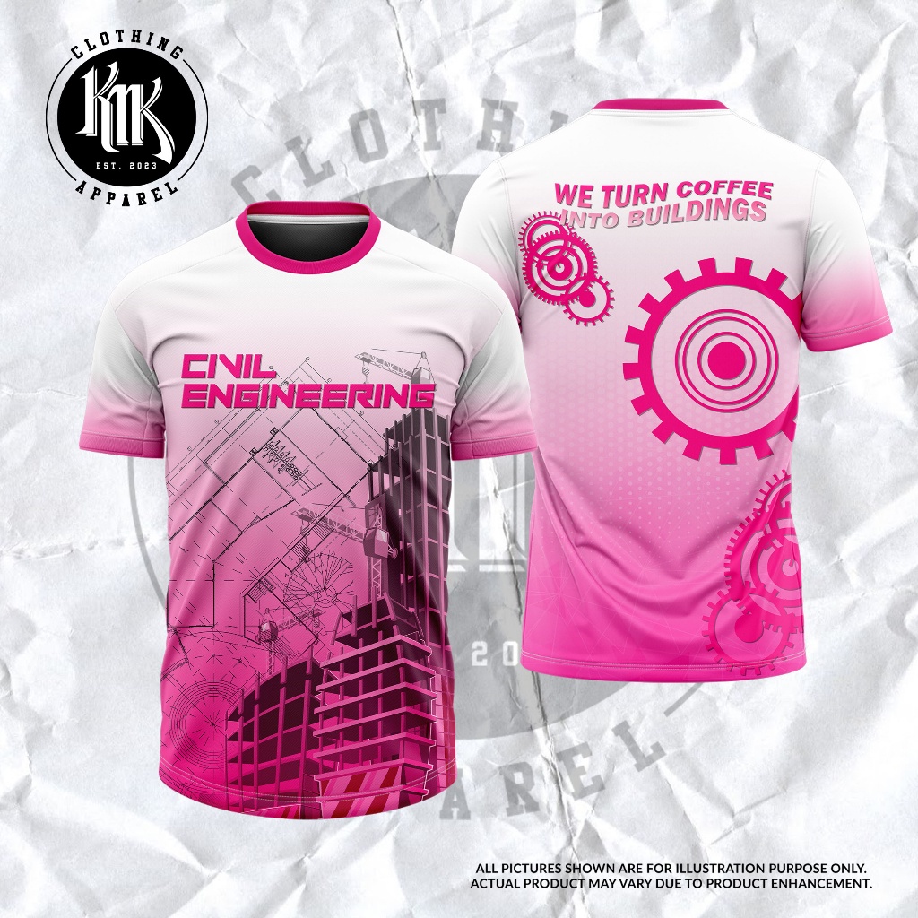 Civil Engineering Full Sublimation High Quality 3D Print Shirt Drifit ...