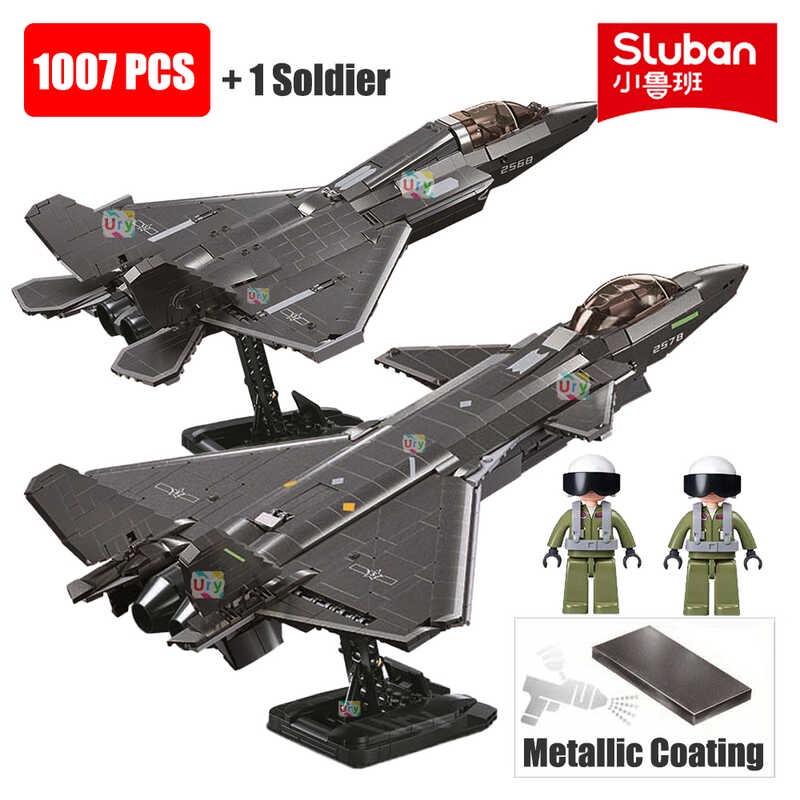 Sluban WW2 Military Army Avion Plane Jet Warcraft J-35 J-20 Fighter ...