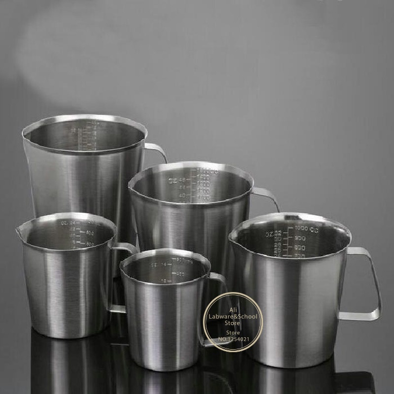 1pcs 500ml 700ml 1000ml 1500ml 2000ml Stainless Steel Lab Beaker ...