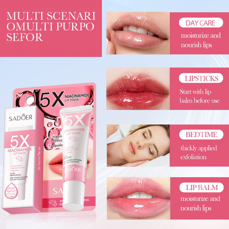 MAY SADOER 5X Niacinamide Pink And Tender Lip Mask 10g | Shopee Philippines