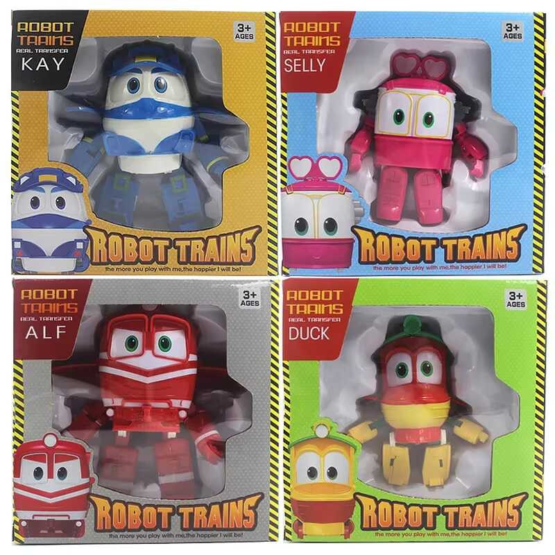 4Pcs/Set Transformation Anime Toys · Korean Family Robots Train Man ...