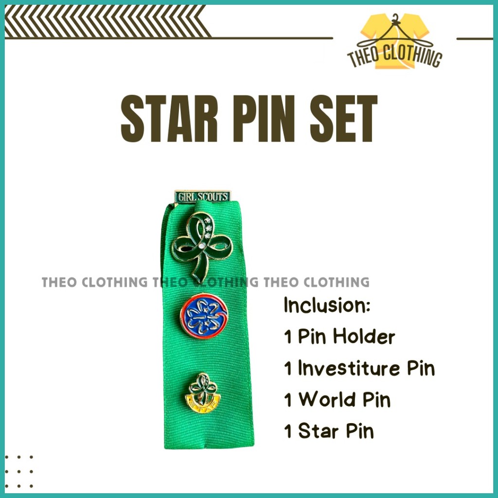 4 in1 Girl Scout Pin Set | Twinkler Star Junior Senior | Scouting ...