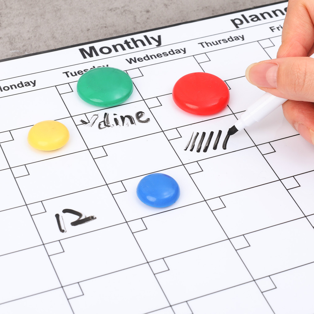 Self Adhesive Monthly Weekly Planner Calendar - Erasable Whiteboard ...