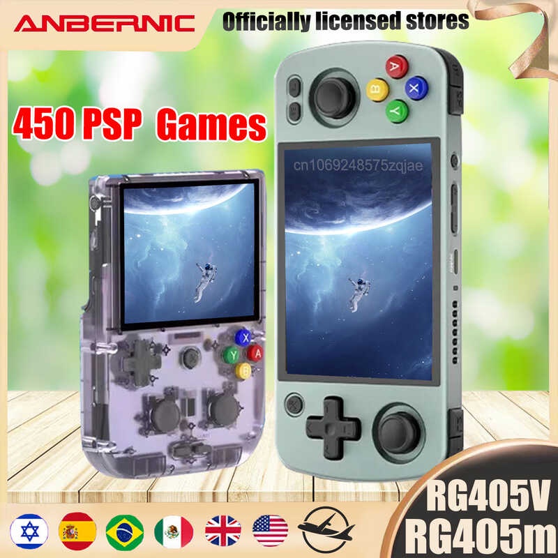 ANBERNIC RG405V RG405M Portable PS2 Handheld Game Console 4 Inch IPS ...