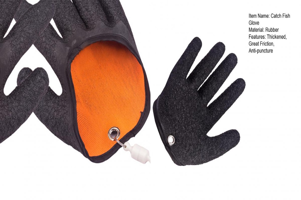 1 Pc Rough Surface Fish Grip Glove Outdoor Fishing Accessory Five ...