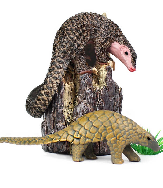 Simulasyon Animal Model Solid Plastic Pangolin Wild Animal Toy Male ...