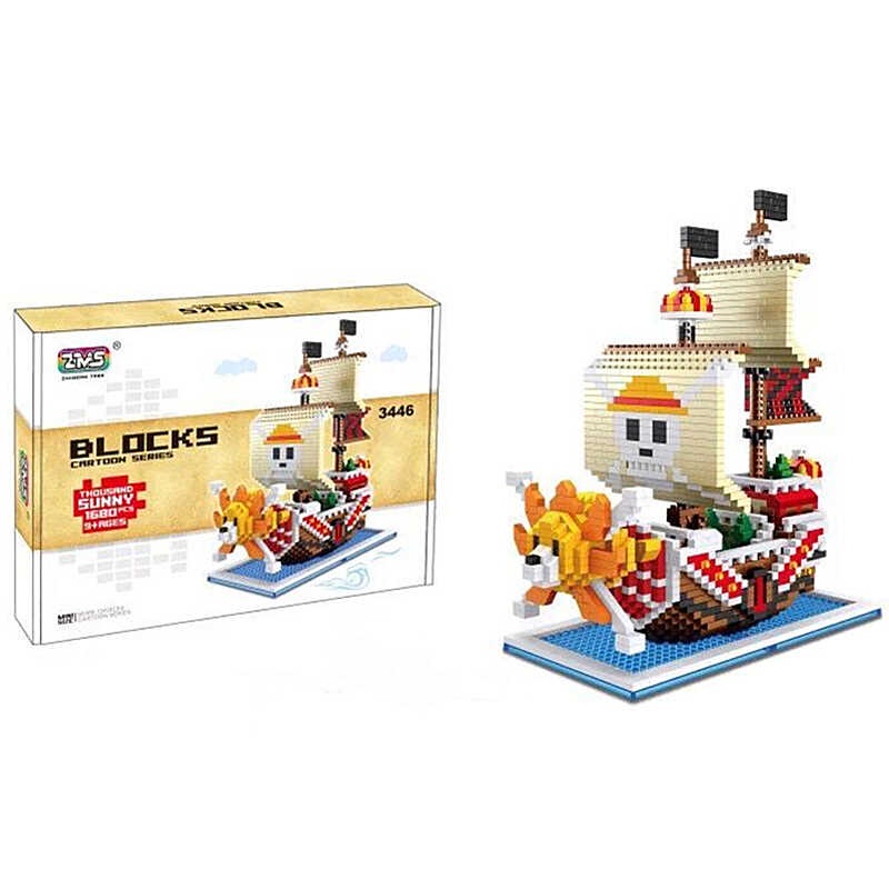 One Piece Pirate Ship Building Blocks Thousand Sunny, Meri, Nine Snakes ...