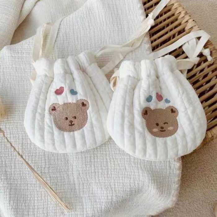 Mga bata Embroidery Bear Tulip Pattern Packet Baby Cute Lucky Bag Coin ...