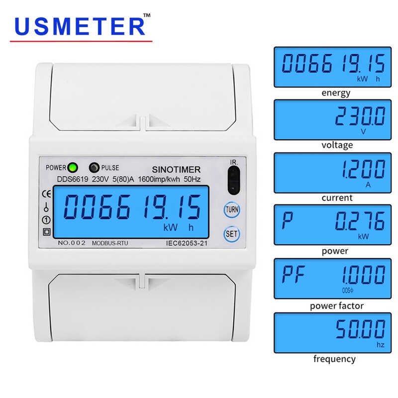 015 - Bagong AC 220V Power Saver Energy Meter RS485 Modbus Single Phase ...