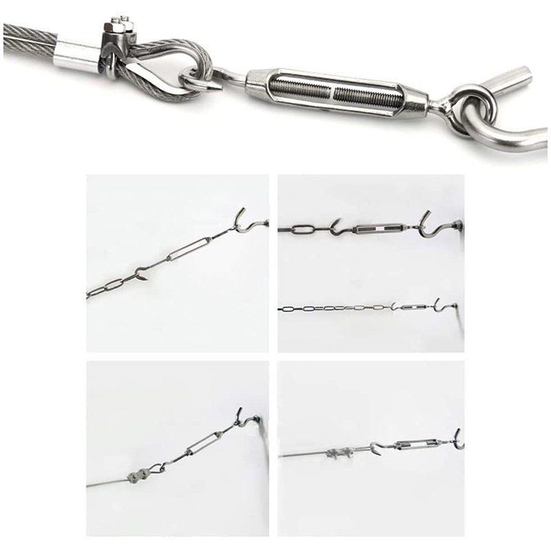 M5 Hook Turnbuckle Lantern Wire Tensioner Adjustable Tensioner ...