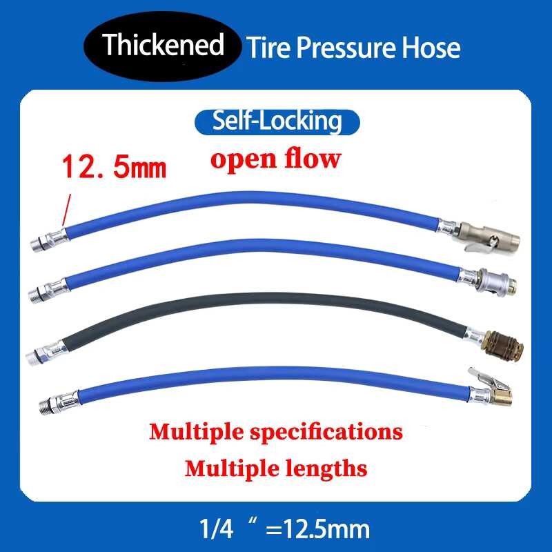 Tt 1/4"=12.5 Mm Car Air Rubber Hose Copper Lock On Clip Chuck Self ...