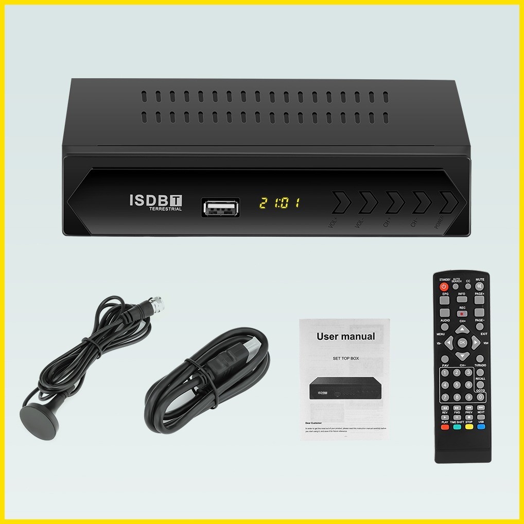 ISDB-T Digital TV BOX TV Plus With Antenna Home Media Player WiFi ...