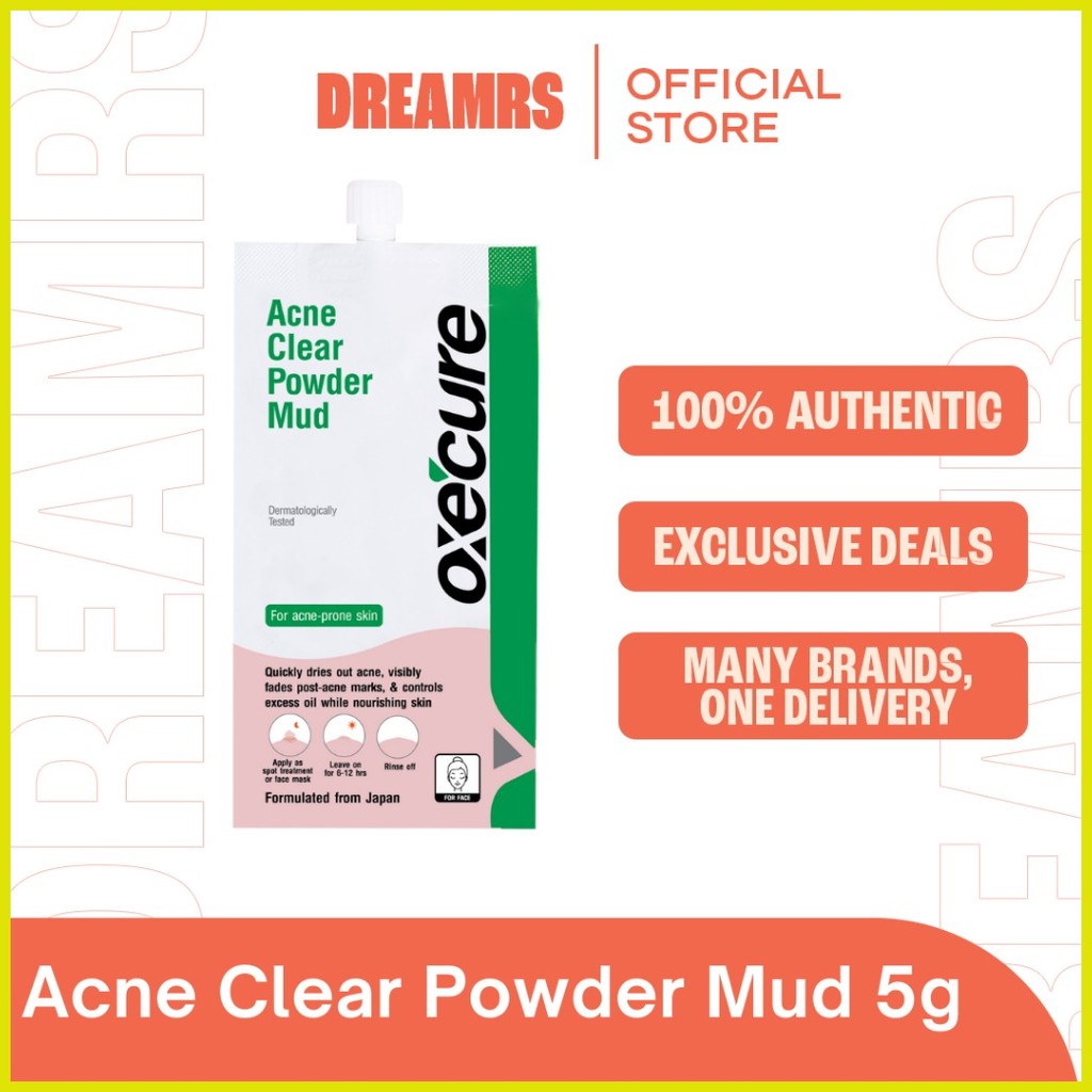 ¤ ⊕ OXECURE Acne Clear Powder Mud 5g (DREAMRS) | Shopee Philippines