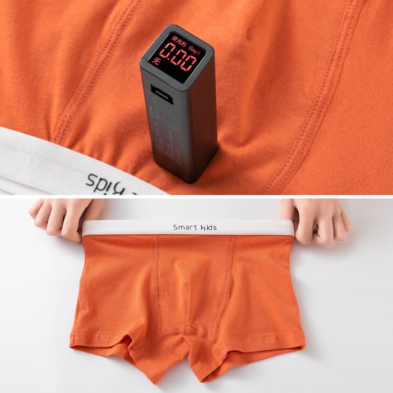 AKS Fashion Kids Boxer Underwear for Boys 3-12Y Solid Color Soft ...