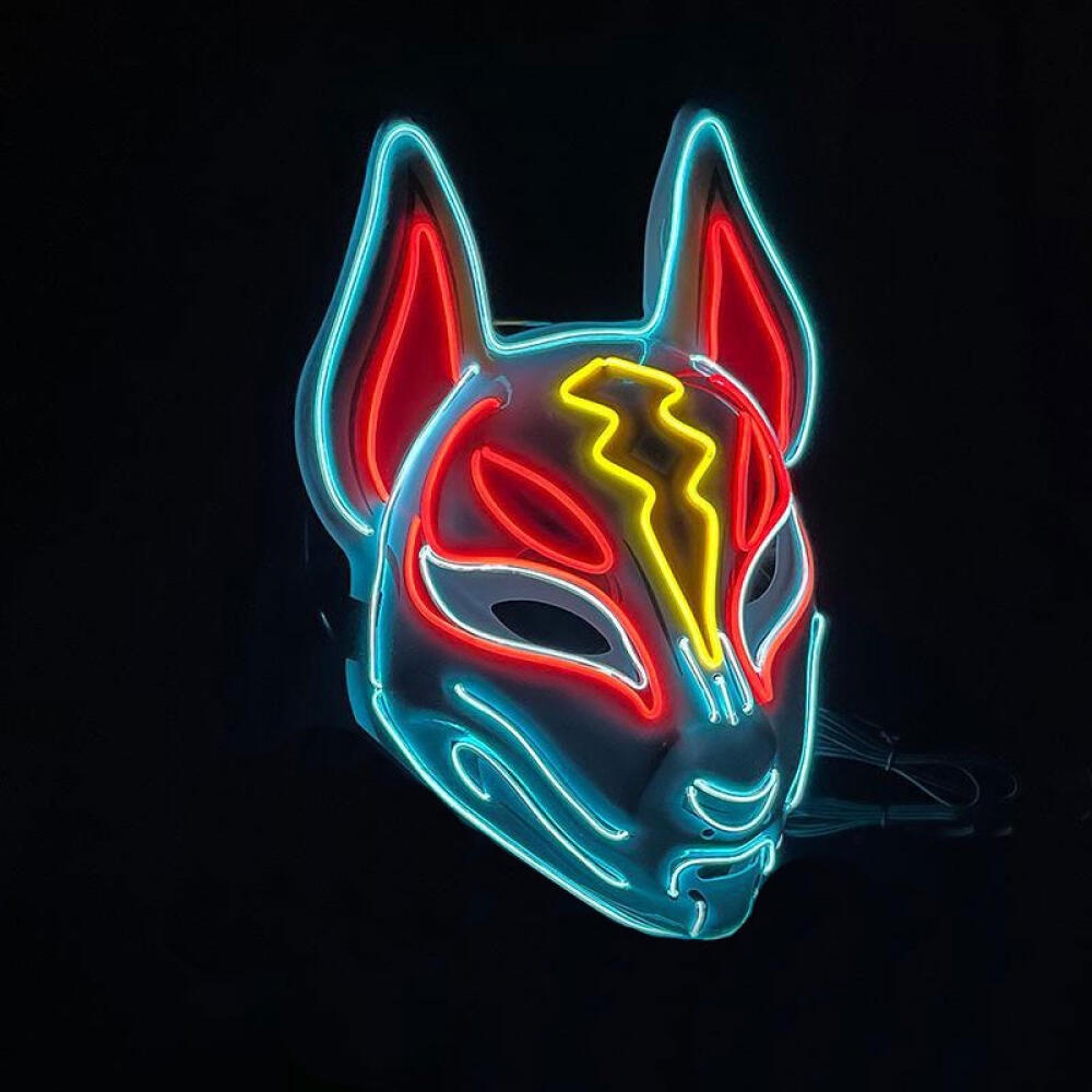 Fort Night Sky Fox Luminous LED Fox Mask Tik Tok Same Style Headgear ...