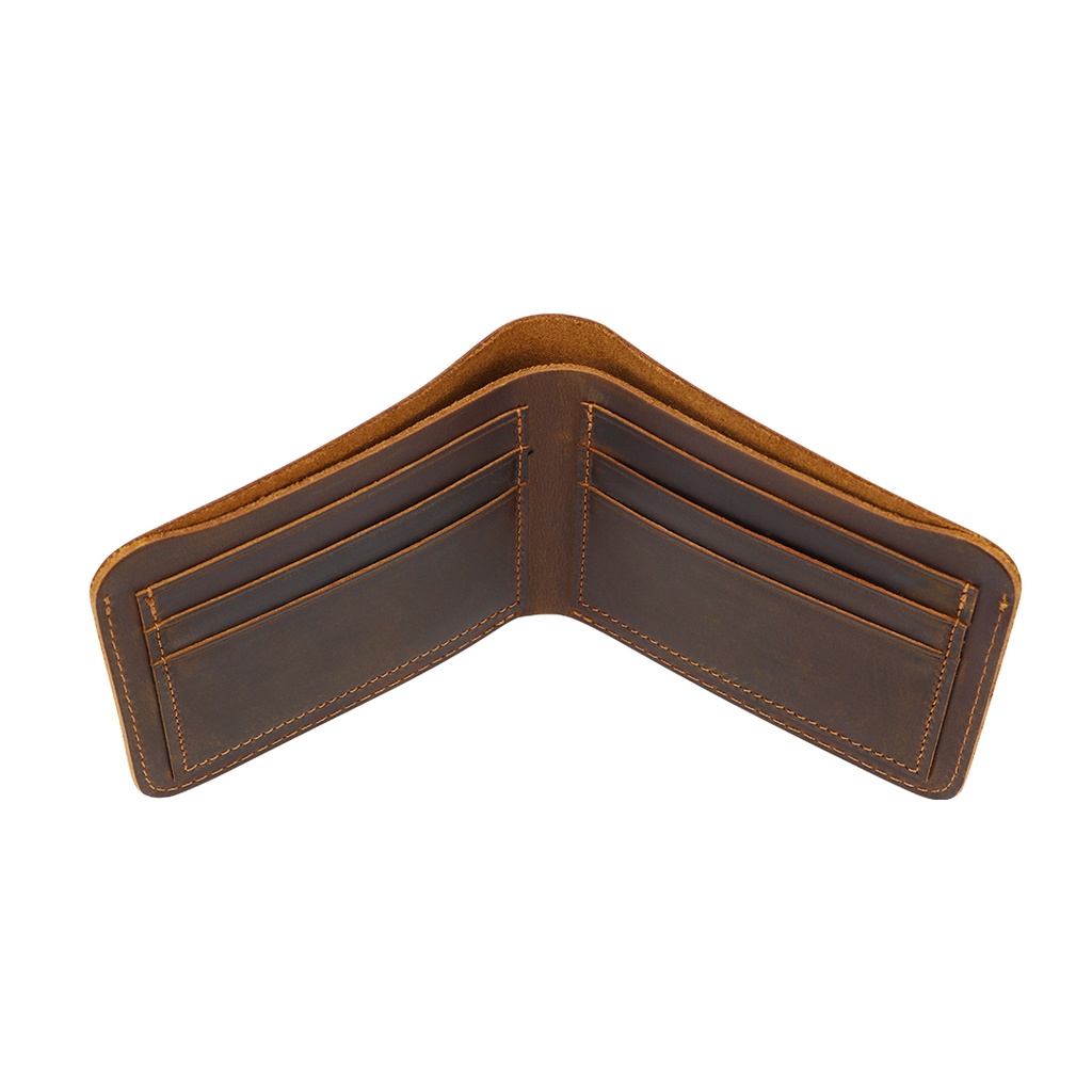 Royal Bagger Vintage Short Wallets for Men Genuine Cowhide Crazy Horse ...