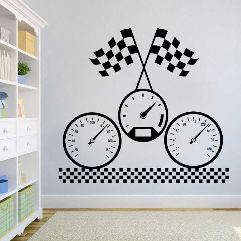 Dashboard Wall Sticker - Extreme Sports Car Motorcycle Track Racing ...