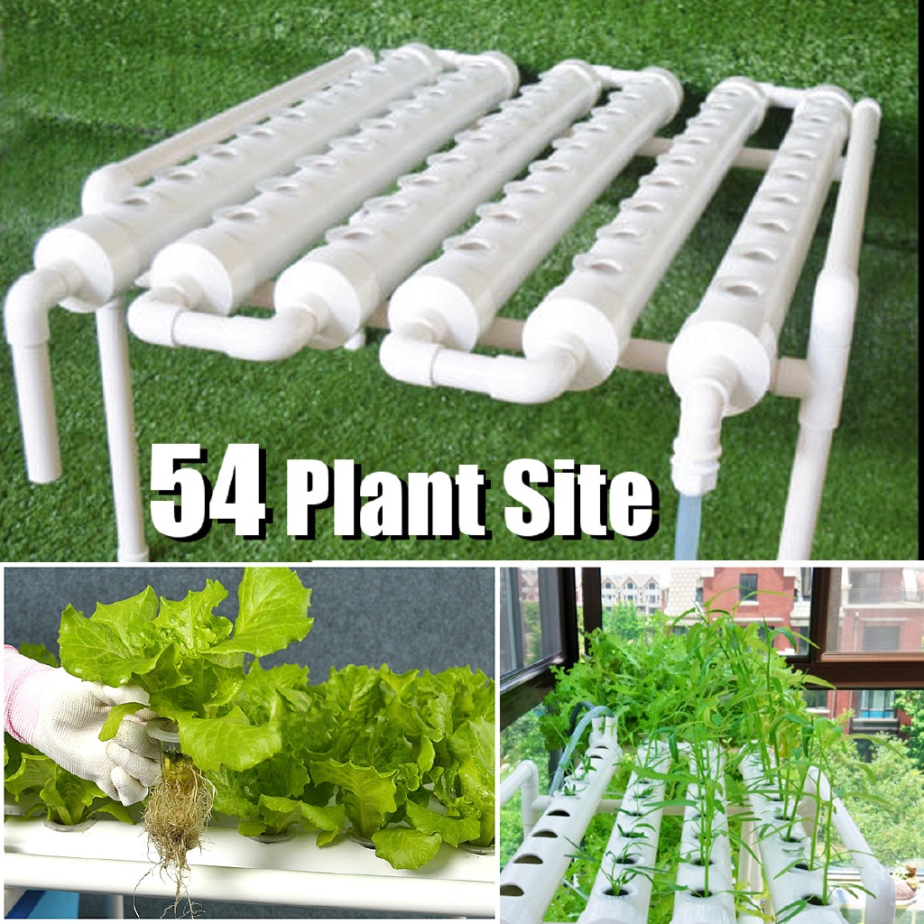 PVC 54 Holes Hydroponic Piping Site Grow Kit Deep Water Culture ...