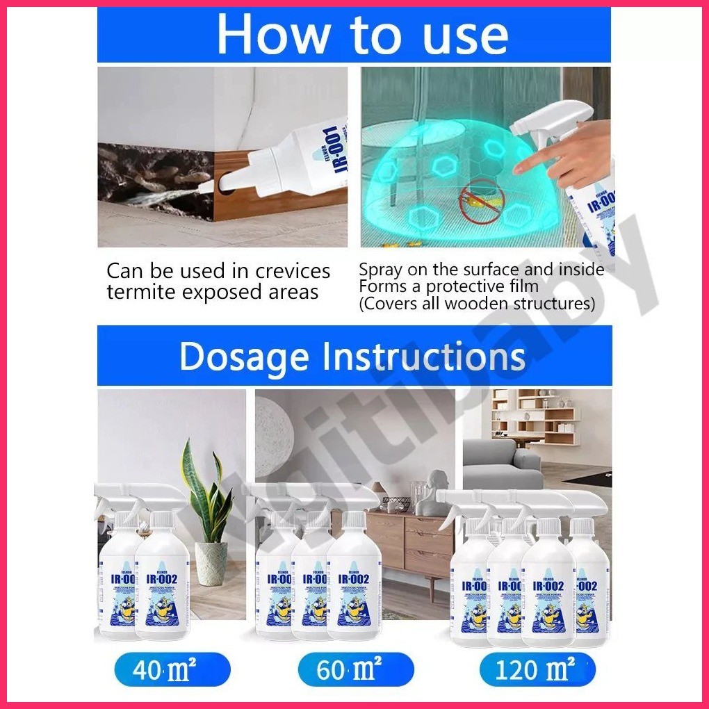 ๑ 【No termites within 1000m】termite killer 450ml anay killer spray anti ...
