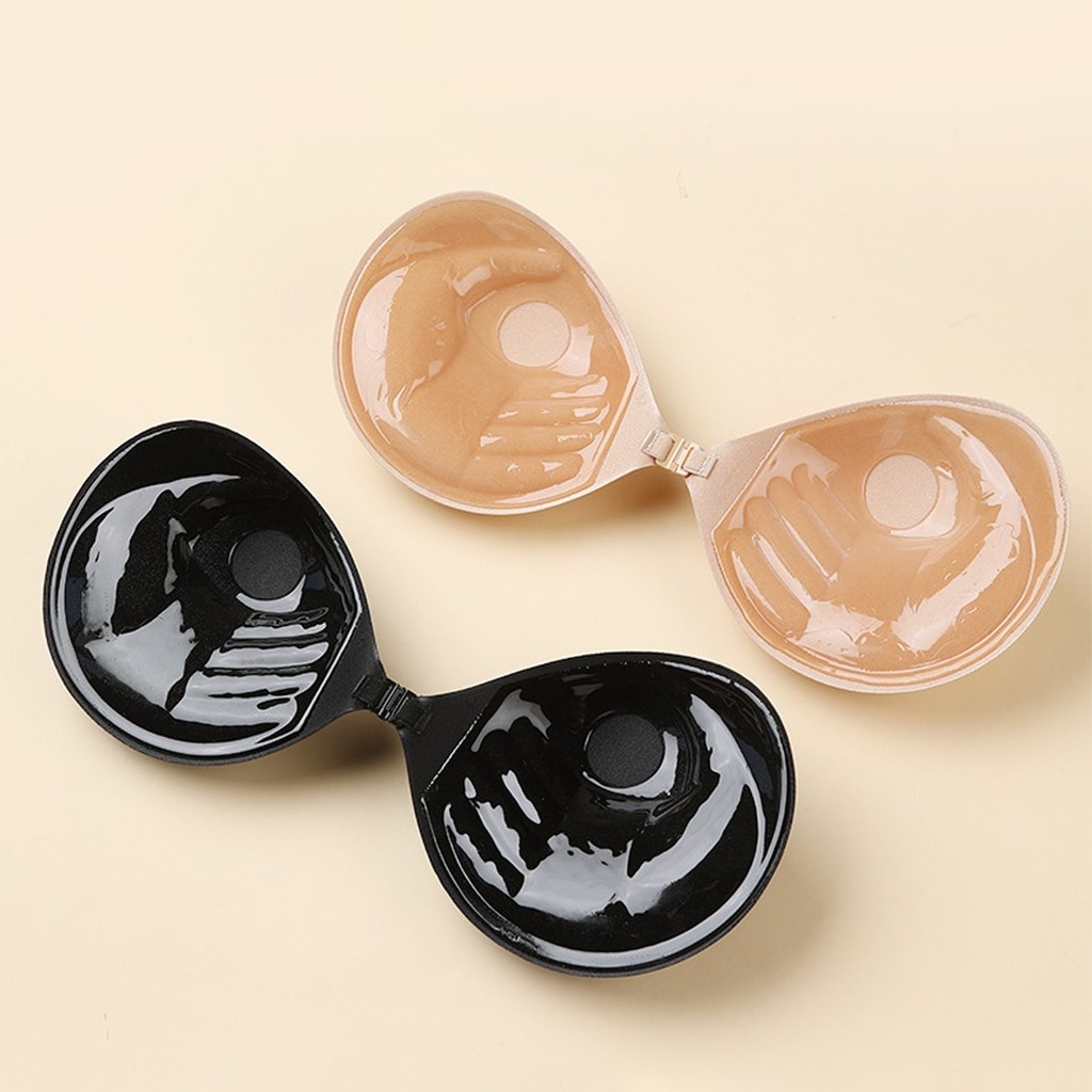 ZXYOUPING Silicone Push Up Bra with 3cm Thick Silicone Nipple Covers ...