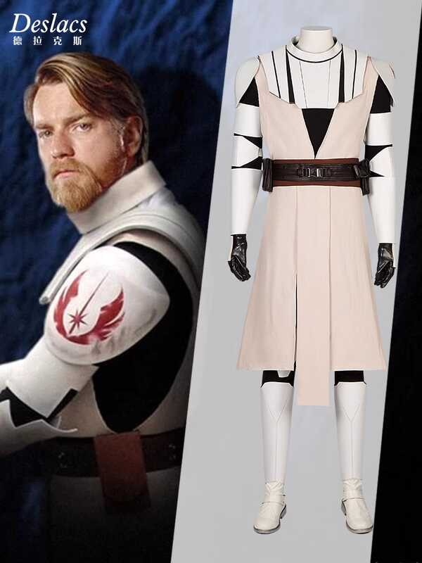 Wars Star Obi Wan cosplay costume, Jedi Knight Armor Edition, complete ...