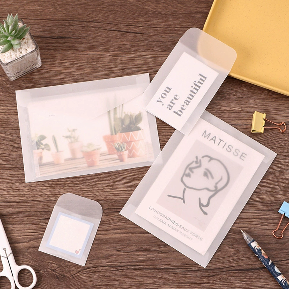 10Pcs Transparent Sulfuric Acid Paper Envelope DIY Postcard Card ...