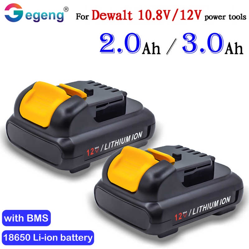 10.8V/12V 2Ah 3Ah Li-ion Battery For - DCB120 DCB122 DCB124 DCB125 ...