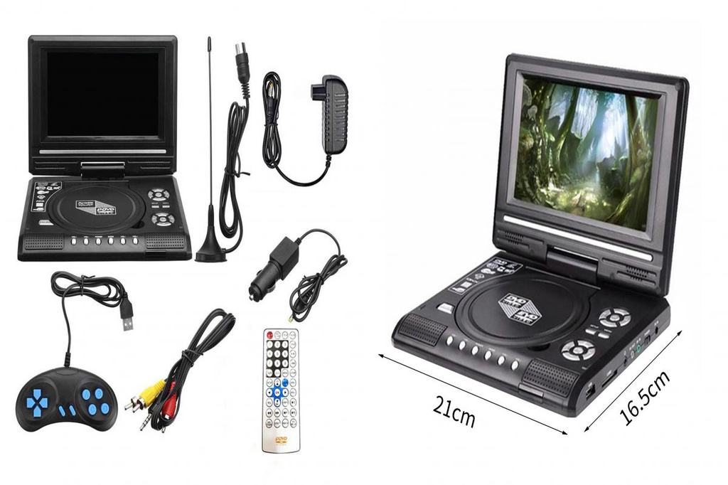 [VOU] 78 Inches DVD Player Rechargeable USB Port 180 Degree Rotation ...