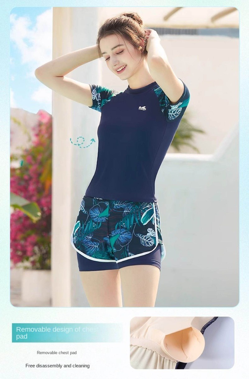 Yingfa Women Rashguard Set Female Basic Skins Upf 50+Short Sleeve Rash ...