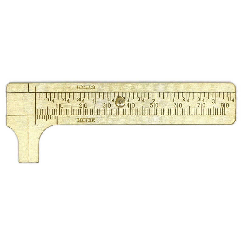Mini Metal Scale Sliding Gauge Vernier Caliper Ruler Pocket Measuring ...