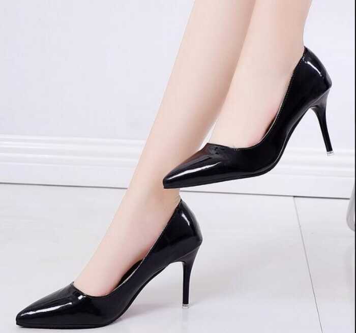 Katunayan Kababaihan Pumps Fashion Classic Patent Leather High Heels ...