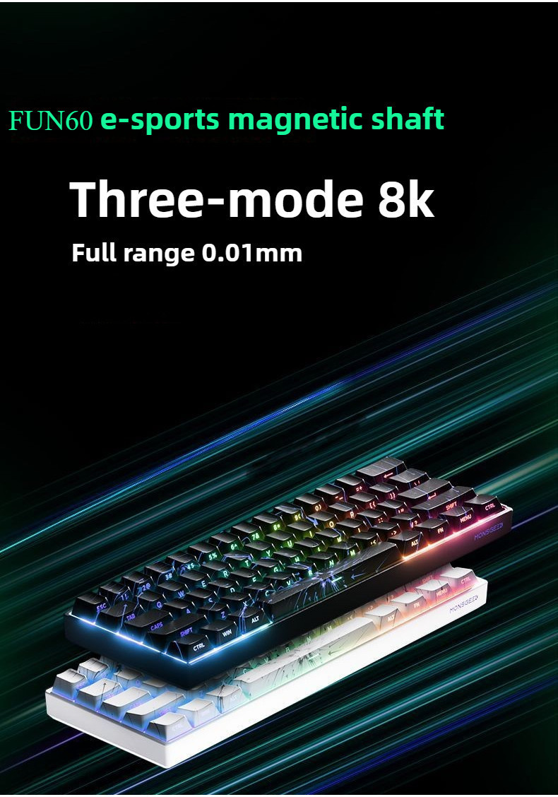 【Local Delivery】FUN60 Pro Max RGB Game Magnetic Switch Esports Keyboard ...