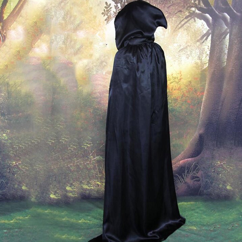 Halloween Cloak Cosplay Grim Reaper Vampire Witch Wizard Robe Party ...