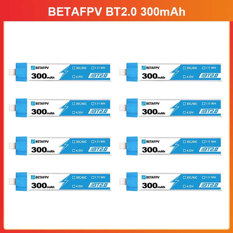 BETAFPV BT2.0 300mAh 1S 30C HV (8pcs) para sa Cetus Lite FPV/Cetus Kit ...