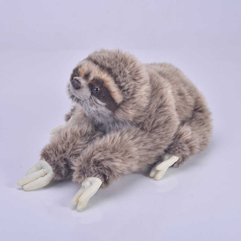 Simulasyon 35Cm Lifelike Tatlong Toed Sloth Plush Toys Soft Sloth ...