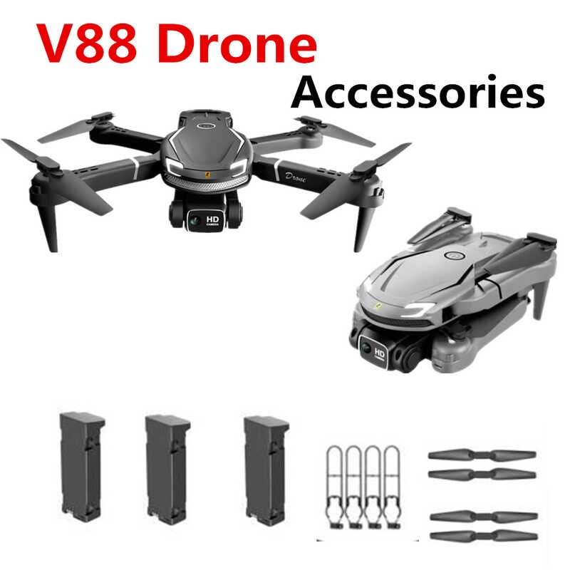 V88 Drone Original Accessories 3.7V 1800Mah Battery/ Propeller Blade ...