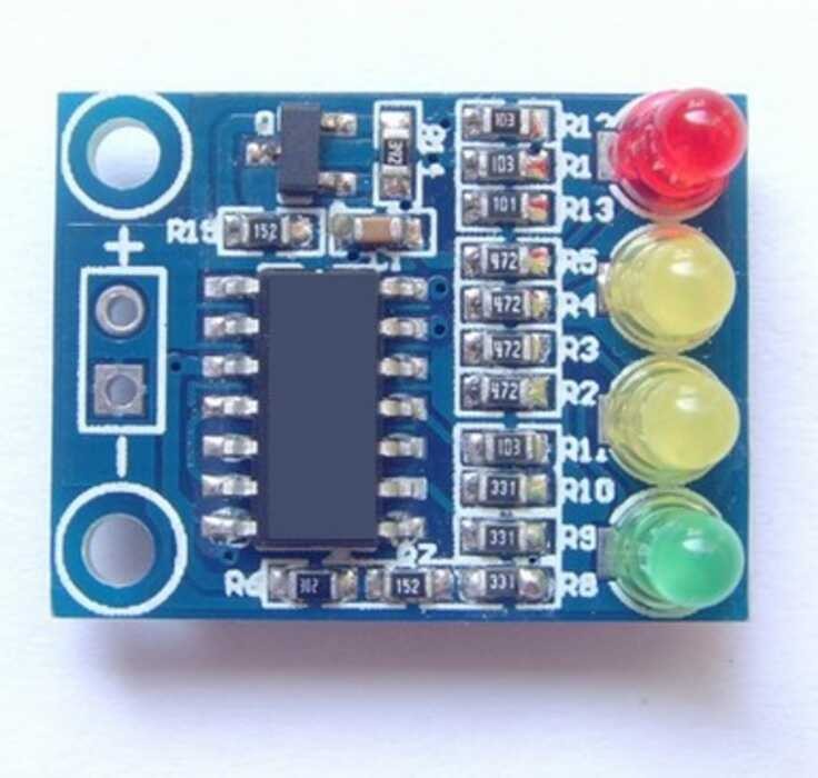 12V battery 4-segment power indicator module onboard 4-position power ...