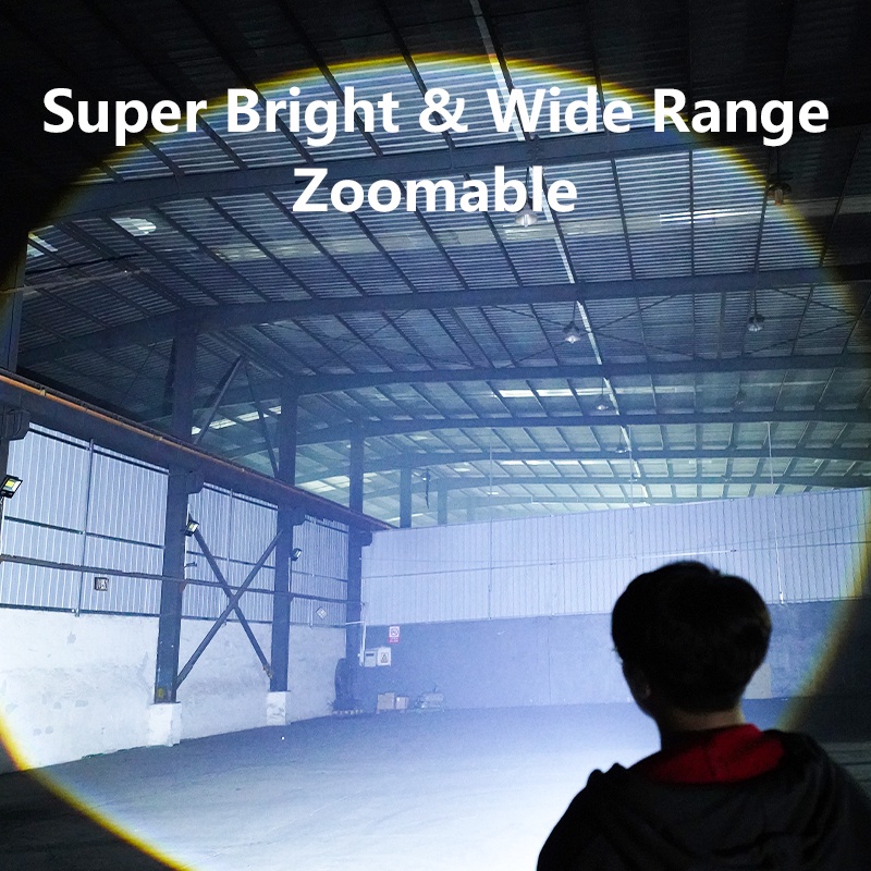 Smiling Shark SD8107 Flashlight Rechargeable Waterproof Led M77 8400LM ...