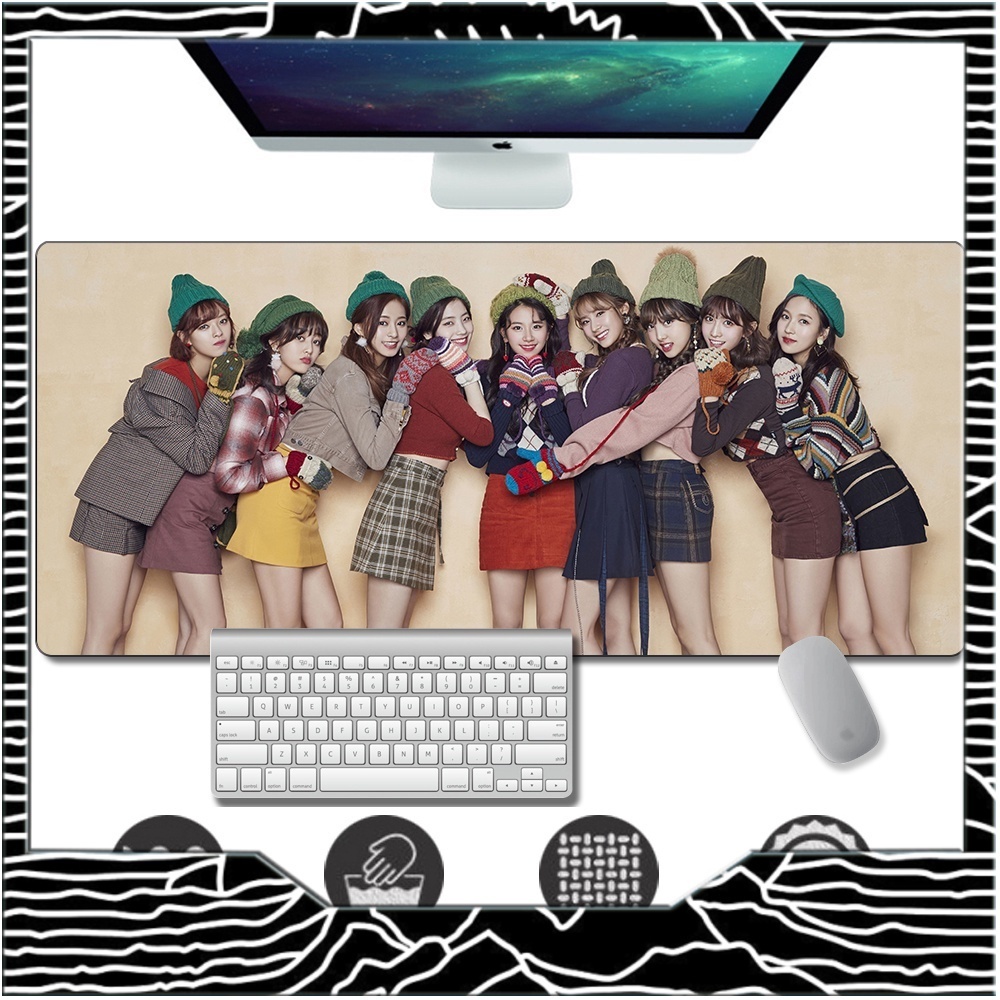 twice Custom Extended Large Gaming Mousepad Stitched Edge Deskpad ...