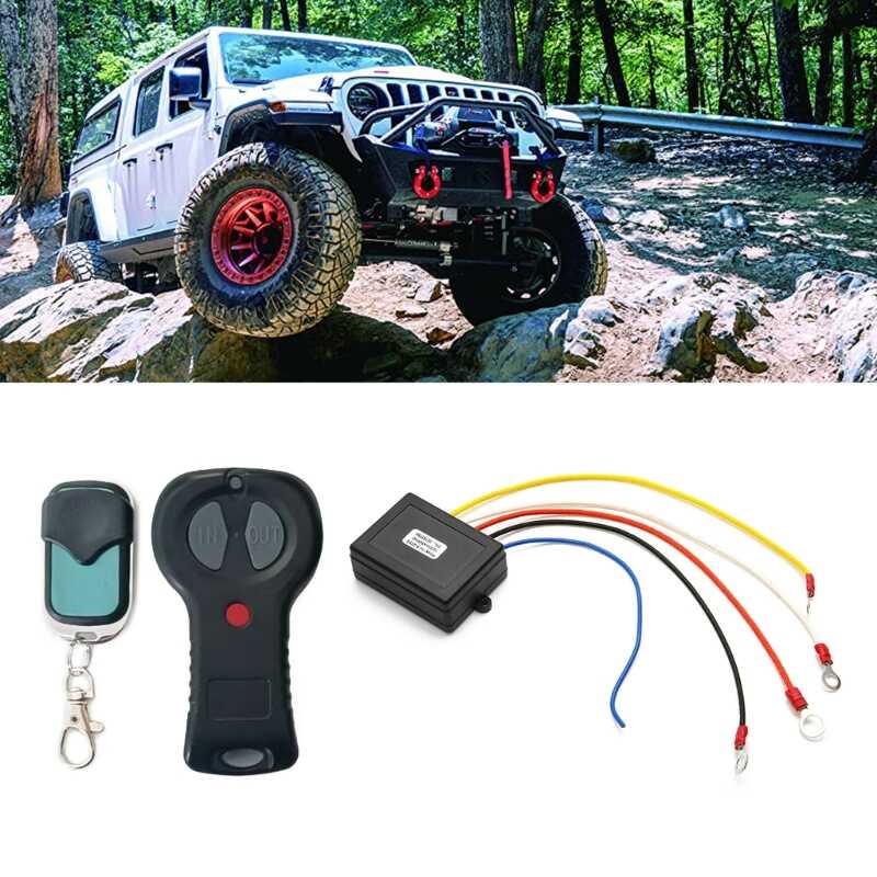 Remote Control 12V 433MHz Recovery Wireless Winch Waterproof Handset ...