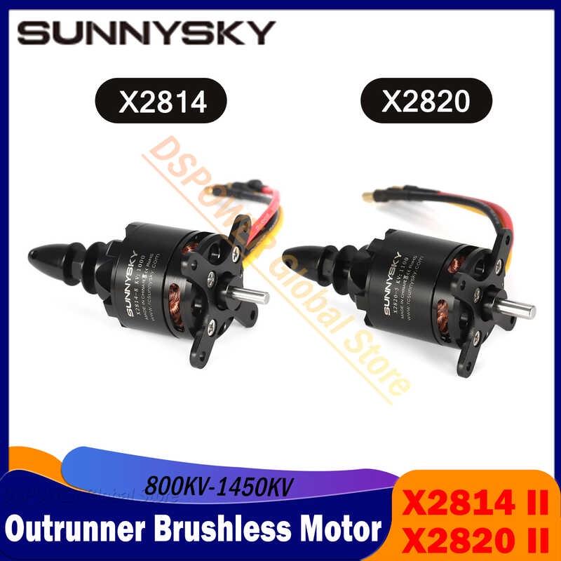 SUNNYSKY 2814 2820 RC Fixed-wing Outrunner Brushless Motor Long Shaft ...