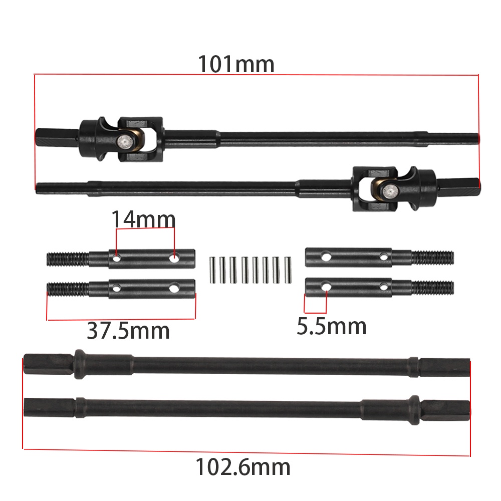 Universal Front Rear Axle CVD Drive Shaft Portal Output Shaft For 1/10 ...