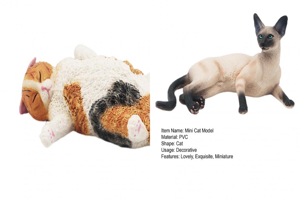 Cat-themed Cake Toppers Cat Collectible Figures Adorable Miniature Cat ...