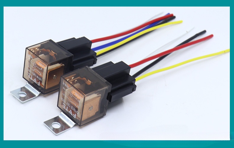 100A12V24V transparent shell dual contact relay with socket automotive ...