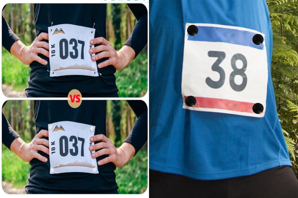 GAR 4 Pair Weather Resistance Race Bib Holder Track Field Supplies ...